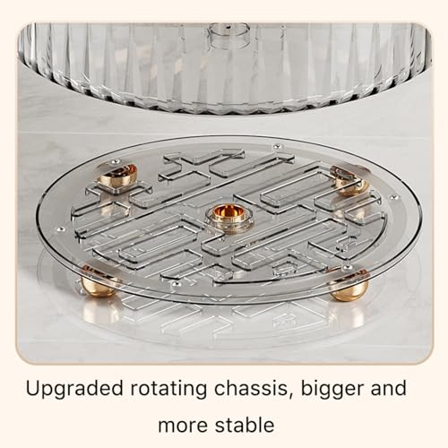 Camidy Lazy Susan Cabinet Organizer 10. 6 Clear Plastic Rotating Spice Rack Lazy Susan Turntable Spin Organizer for Kitchen Cabinet Pantry