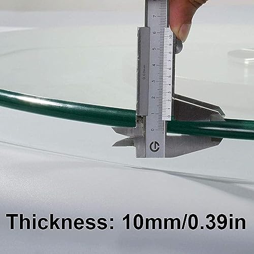 Lazy Susans Turntable 10mm Tempered Glass Lazy Susan Heavy Duty Turntable Round Dining Table Swivel Large Tabletop Serving Plate ,20-47in Kitchen Dining Table Rotating Tray, Aluminum Alloy Bearing (C