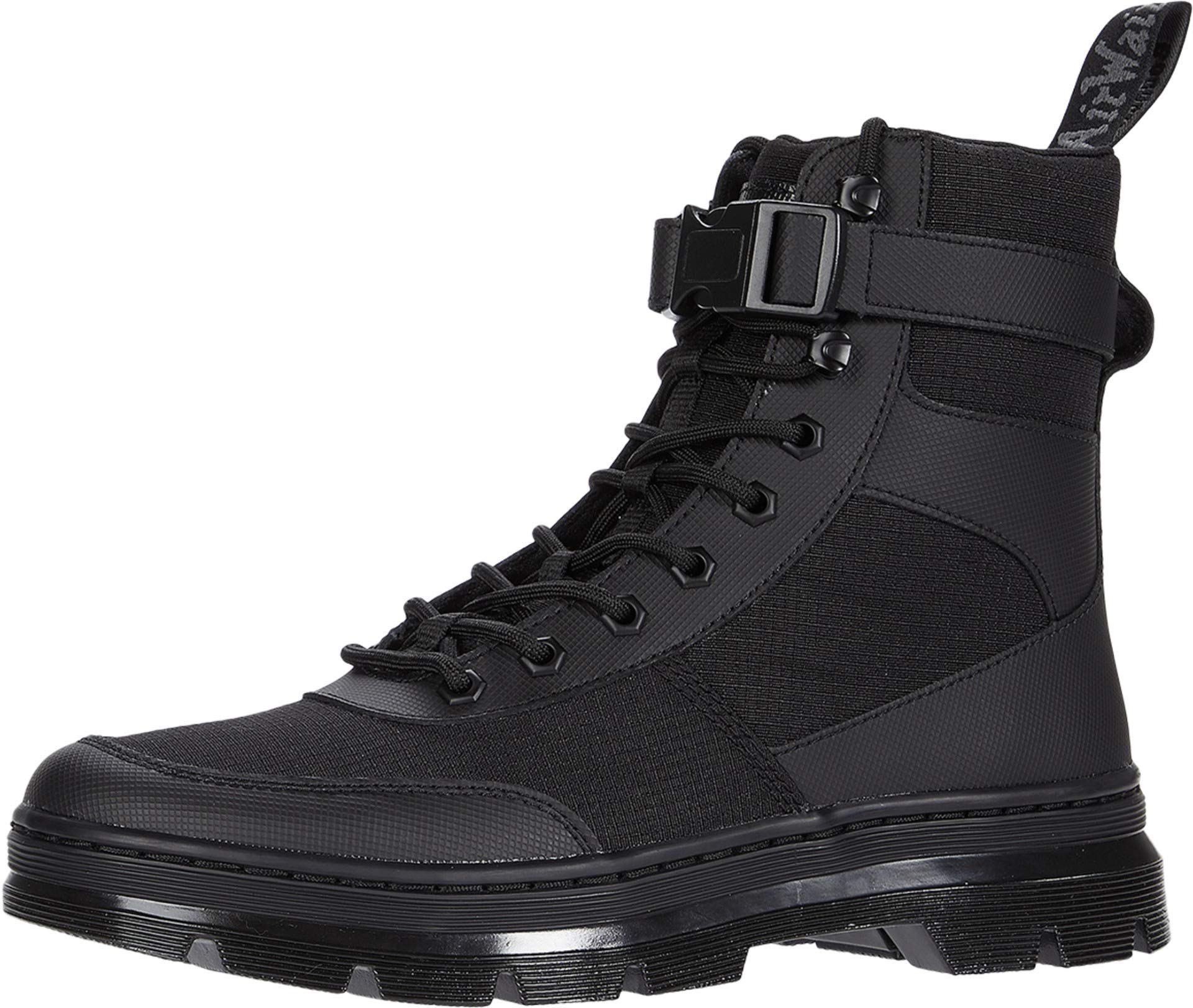 Dr. Martens womens Lace Fashion Boot, Black Element & Black Poly Rip Stop, 8 Women 7 Men US