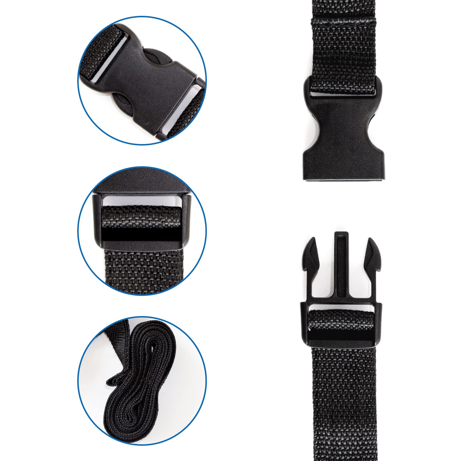 Tie Down Straps 2PCS (1'' x 7.15') for Moving or Storage, Heavy Duty Lashing Straps, Adjustable Nylon Straps for Motorcycle, Cargo, Trucks, Trailer, Luggage