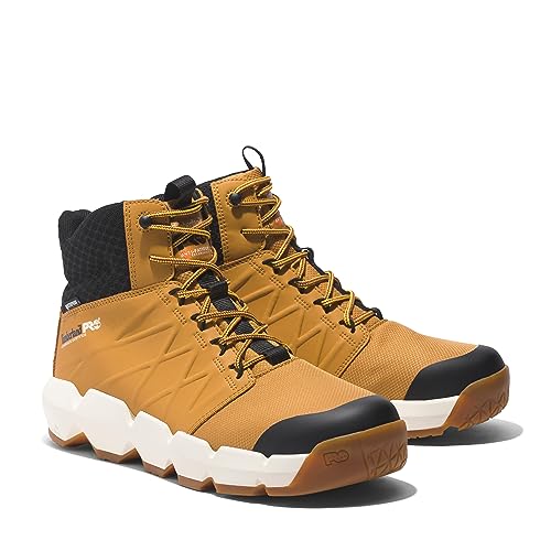Timberland PRO Men's Morphix 6 Inch Composite Safety Toe Waterproof Industrial Casual Sneaker Boot, Wheat, 14