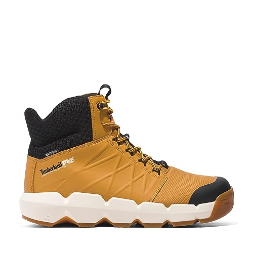 Timberland PRO Men's Morphix 6 Inch Composite Safety Toe Waterproof Industrial Casual Sneaker Boot, Wheat, 14