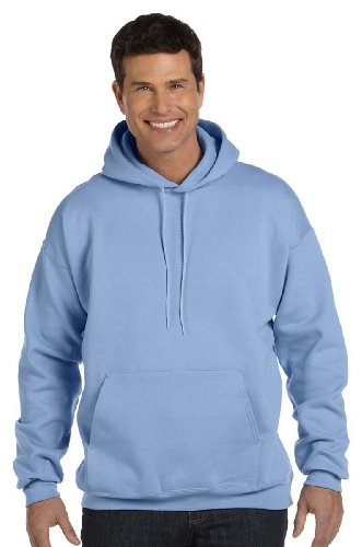 Hanes Men's Ultimate Cotton Heavyweight Pullover Hoodie Sweatshirt, Light Blue, Medium