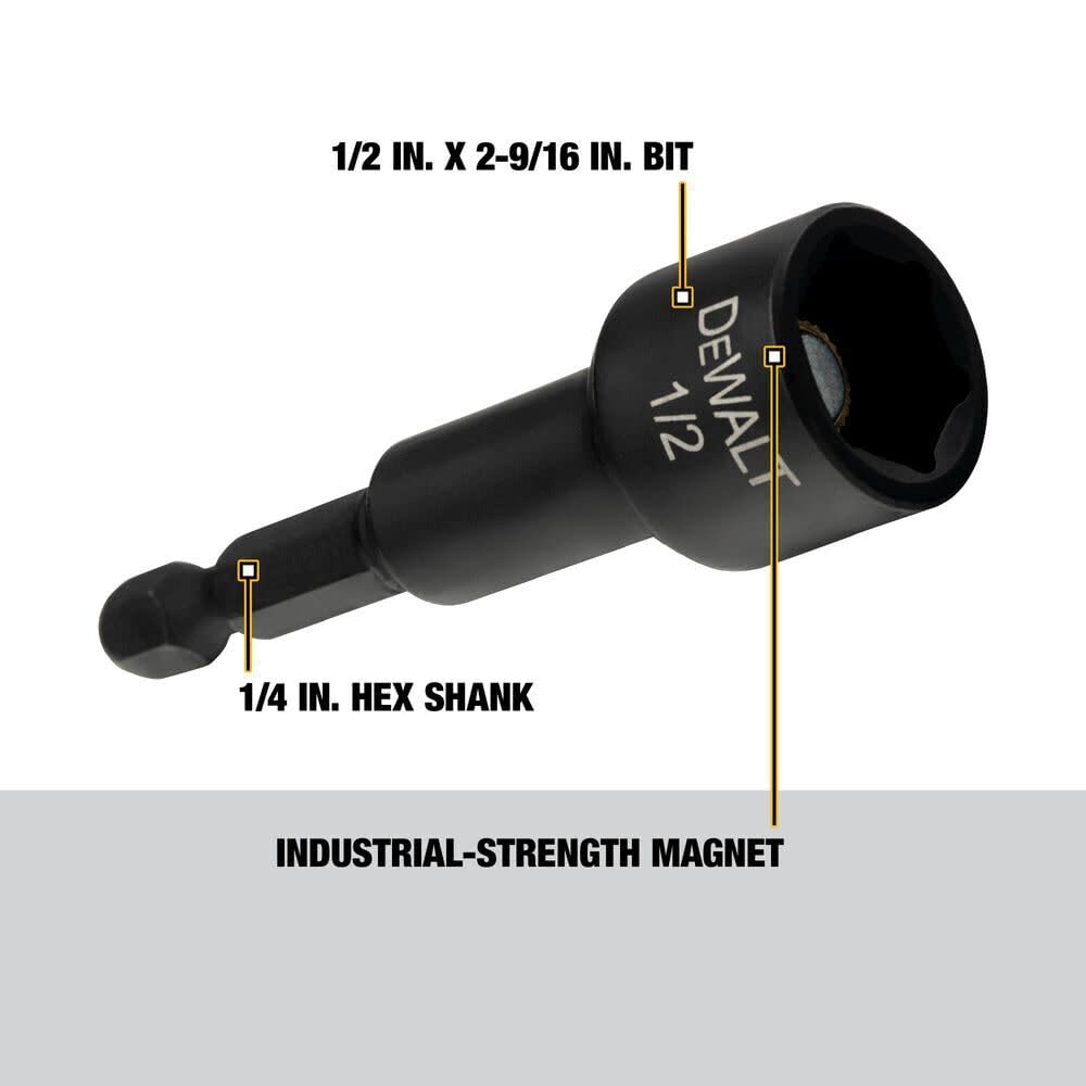 DEWALT DW2234IR 1/2-Inch by 2-9/16-Inch Magnetic Nut Driver
