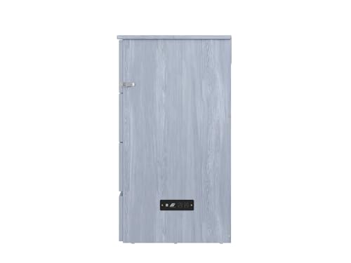 AFI Northfield Twin XL Size Murphy Bed Chest with Mattress, Storage, & Built-in Charger in Driftwood