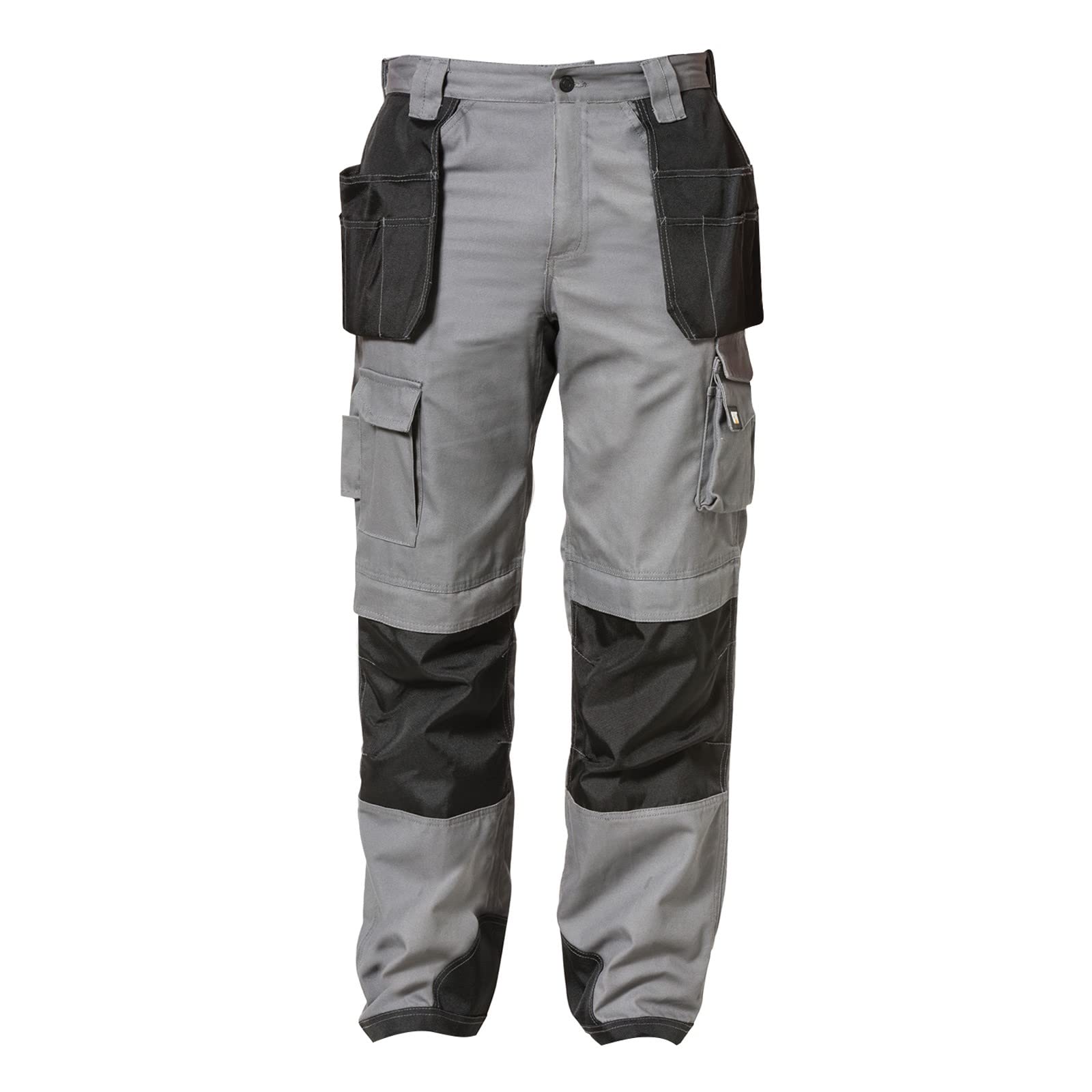 Caterpillar Men's Trademark Work Pants Built from Tough Canvas Fabric with Cargo Space, Classic Fit, Grey/Black, 32W x 30L