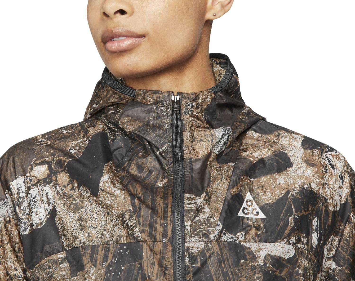 Nike ACG Cinder Cone Women's Allover Print Lightweight Jacket (as1, alpha, m, regular, regular, Ironstone/Dark Smoke Grey/Summit White)