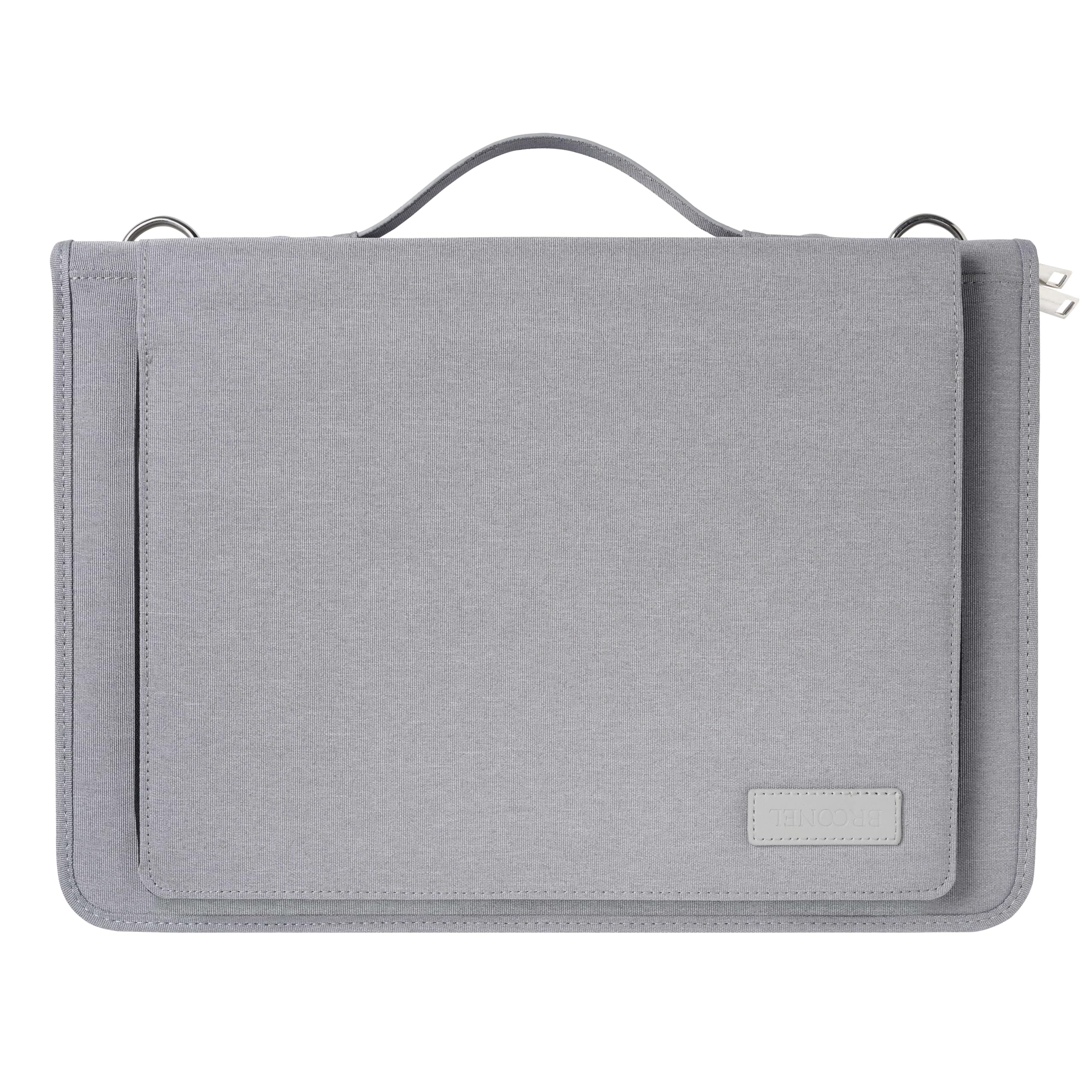 Broonel Grey Leather Laptop Messenger Case - Compatible with ASUS ZenBook Flip UX560UQ 15.6" 2 in 1 - Black