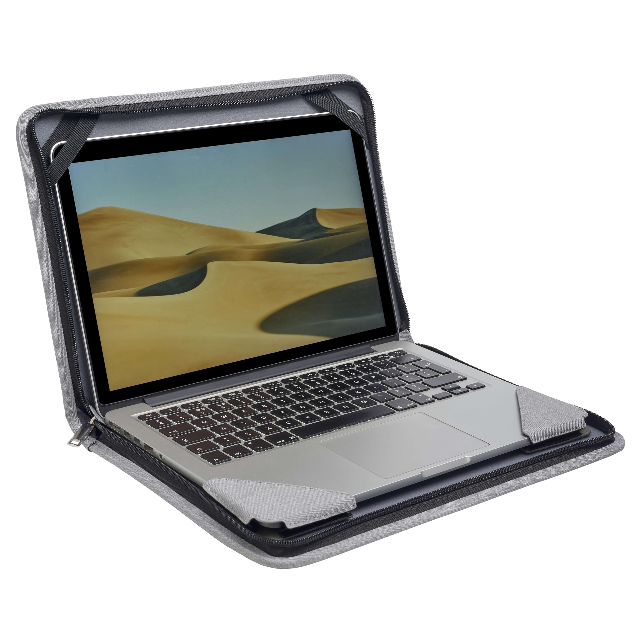 Broonel Grey Leather Laptop Messenger Case - Compatible with ASUS ZenBook Flip UX560UQ 15.6" 2 in 1 - Black
