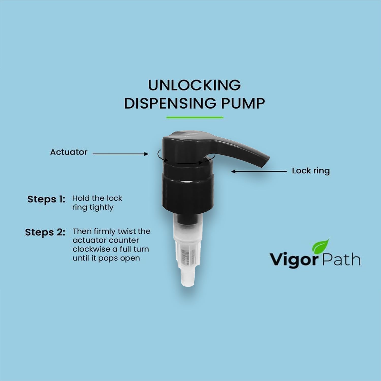 Universal Shampoo/Conditioner Dispenser Pump for Bottles, Leak Proof, Pump Top (Black - Pack of 4)
