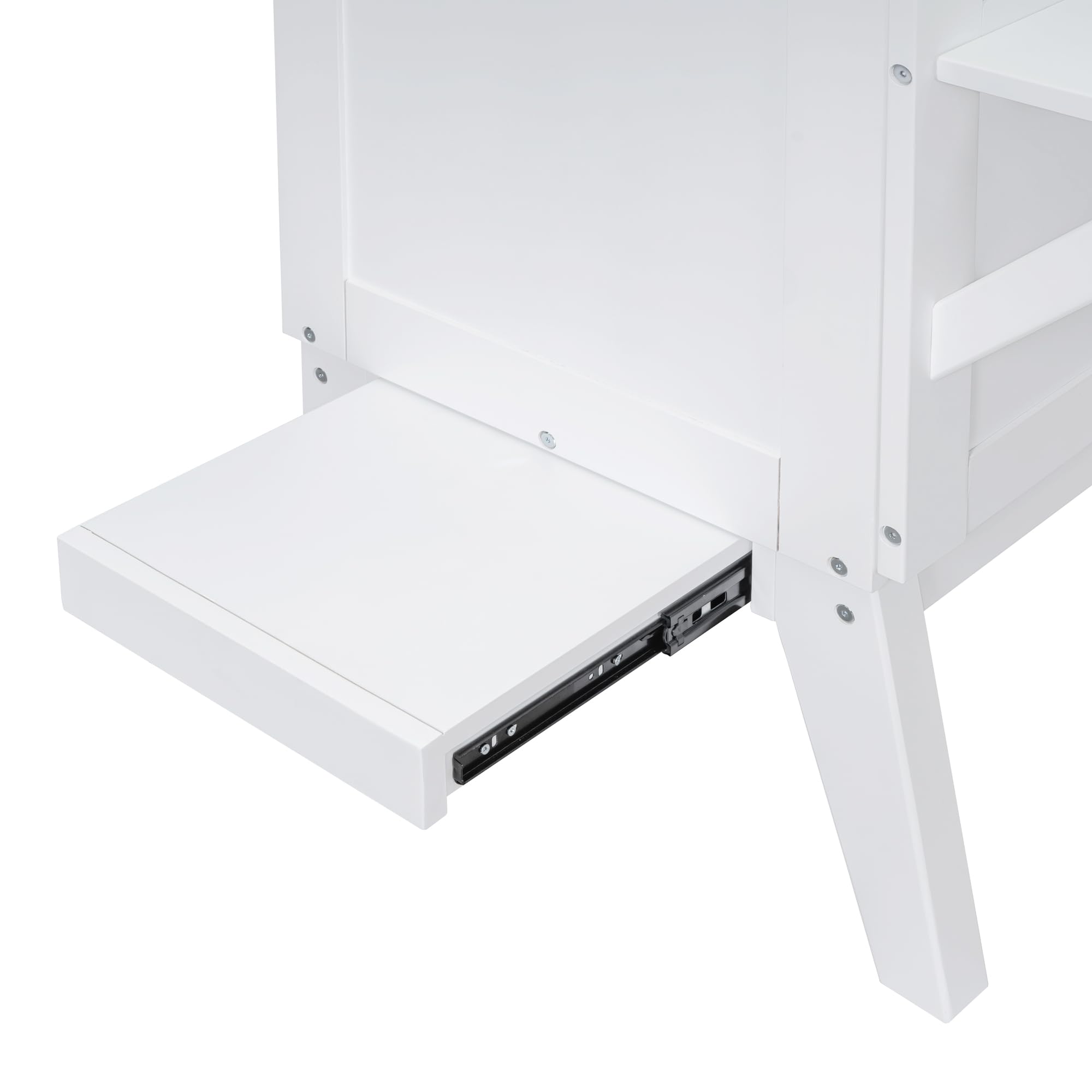 CKLMMC Queen Size Murphy Bed with USB Port and Removable Shelves on Each Side, Solid Wood Muti-Functional Cube Cabinet Bed for Home Office (White/W1)