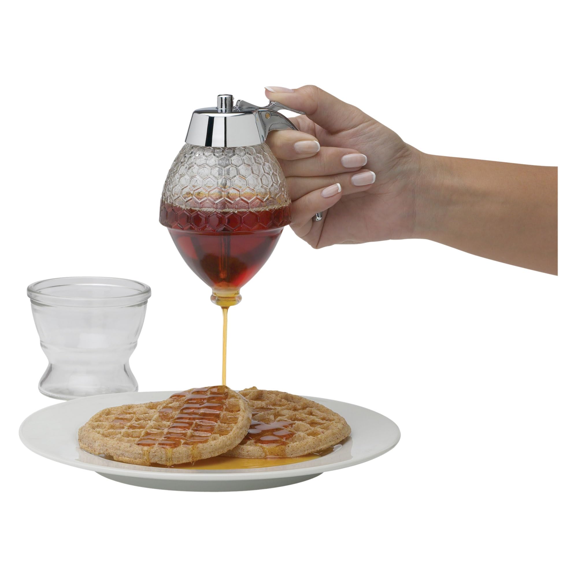 Mrs. Anderson’s Baking Syrup Honey Dispenser, Glass with Storage Stand, 8-Ounce Capacity