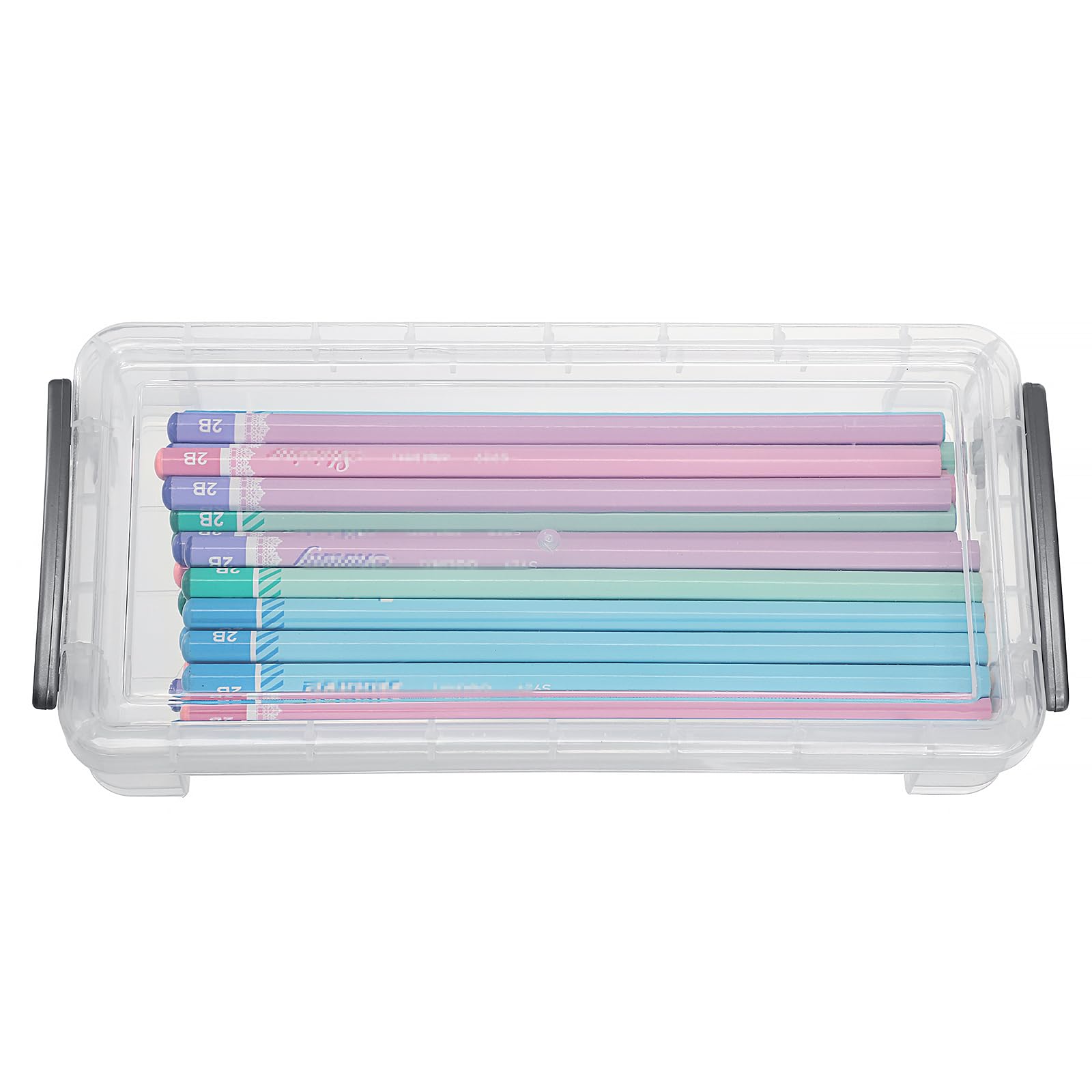 BTSKY Large Capacity Pencil Box, Office Supplies Storage Organizer Box, Brush Painting Pencils Storage Box Watercolor Pen Container Drawing Tools(6 Pack)