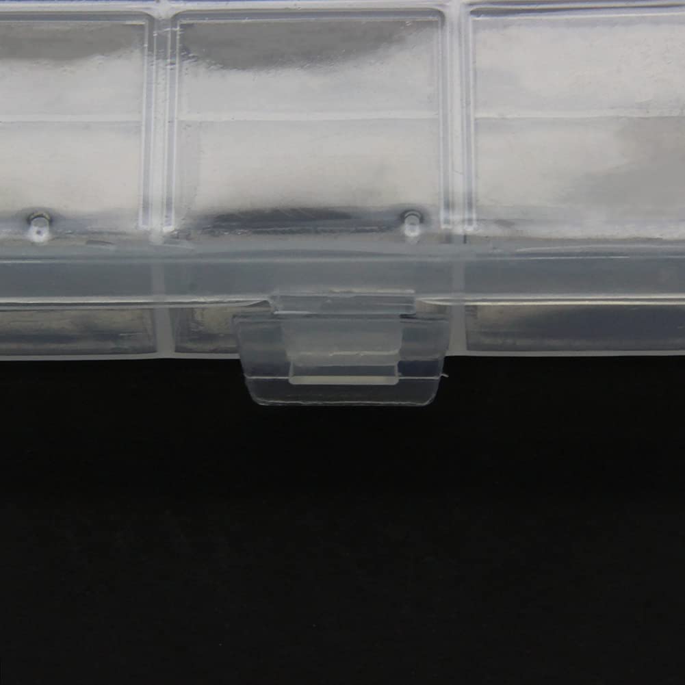 Juvielich Clear Plastic Organizer Box,24 Fixed Grids Storage Container Jewelry Box for Beads Art DIY Crafts Jewelry Fishing Tackles 7.56"x5.31"x0.87"(LxWxH) 1PCS