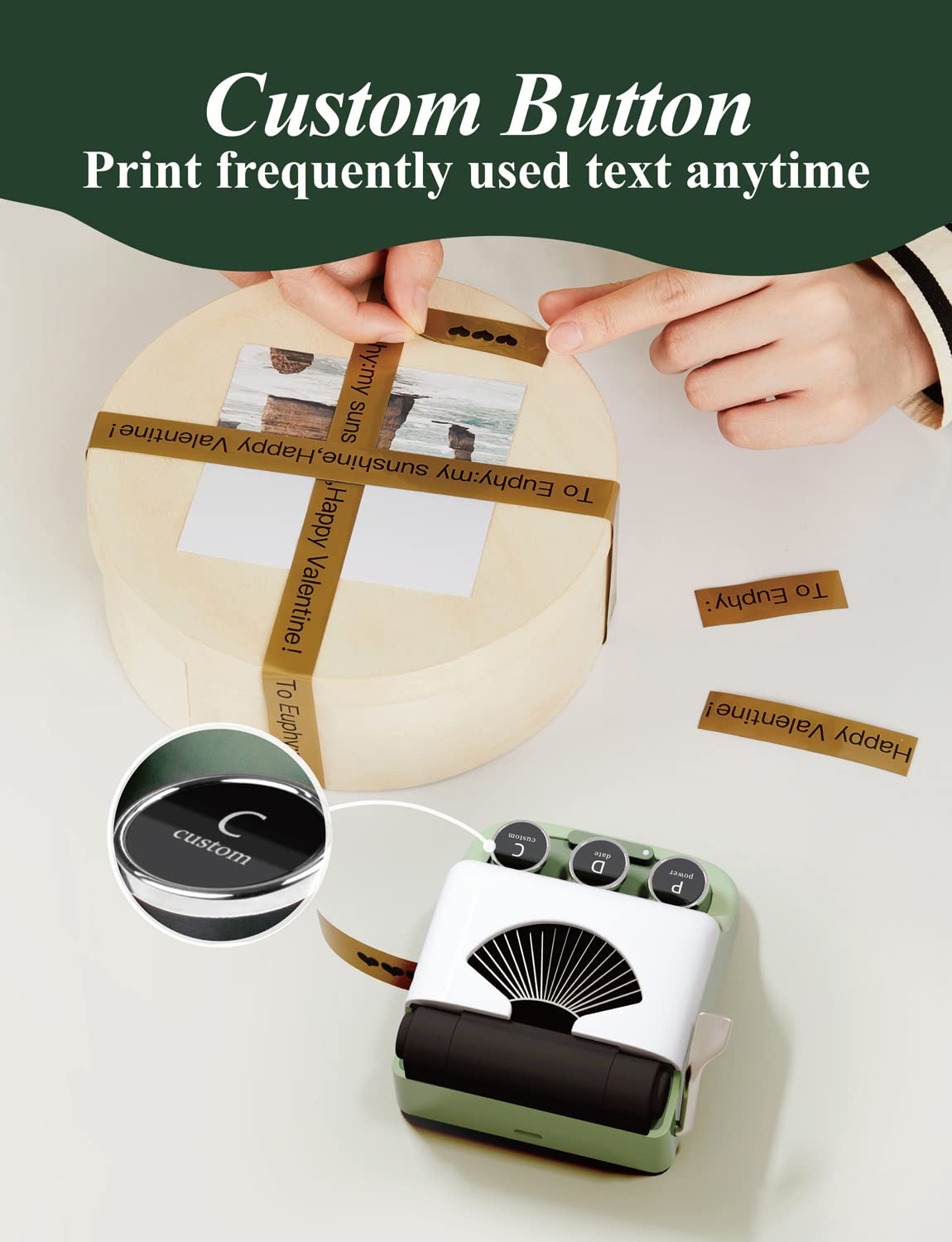 MakeID HD(300dpi) Label Maker Machine with 4 Rolls Tape, Bluetooth Multifunction Label Printer Available for Smartphone, Smart Sticker Maker with Multiple Templates for Office Home Organization