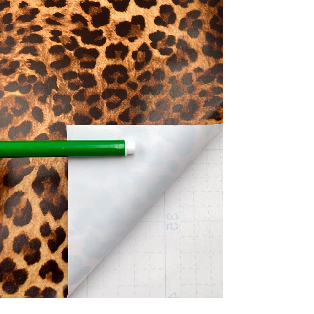 SimpleLife4U Sexy Leopard Print Self-Adhesive Shelf Drawer Liner Moisture Proof PVC Mat 45x300cm