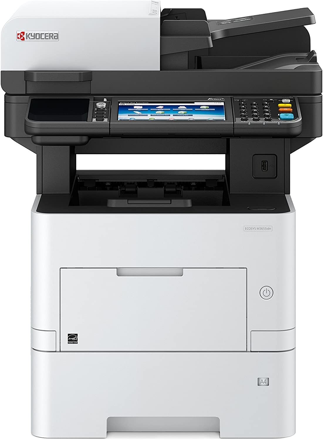 Kyocera 1102TB2US0 Ecosys M3655idn B&W MFP; Resolution Up to Fine 1200 Dpi; Print, Scan, Copy and Fax Functions; Up to 57 PPM; Mobile Printing Ready; HyPAS Business Applications Ready