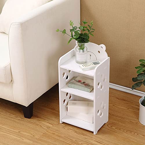 SOFULU Small Bedside Tables PVC Nightstands Bed Side Table Articles Magazine Cabinet Storage Organizer Bedside Table Drawer Night for Bedroom Furniture