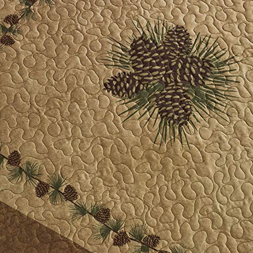Donna Sharp Full/Queen Bedding Set - 3 Piece - Antique Pine Lodge Quilt Set with Full/Queen Quilt and Standard Pillow Shams - Machine Washable