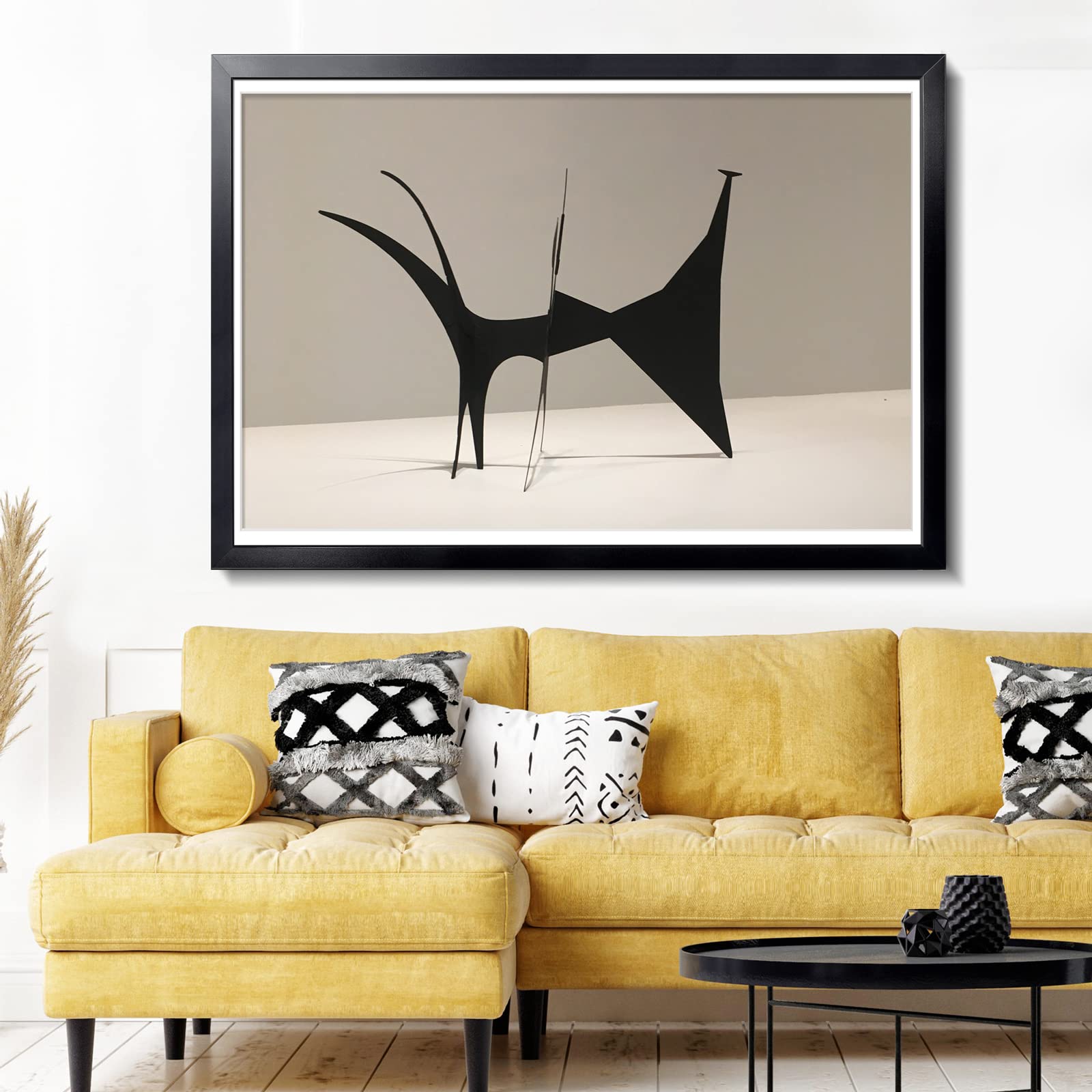 LaVie Home 30 x 42 Poster Frame Black, Display Pictures 27x40 with Mat or 30x42 Without Mat, Stable and Sturdy Picture Frame and Polished Plexiglass, Horizontal and Vertical Format of The Wall(1 Pack)