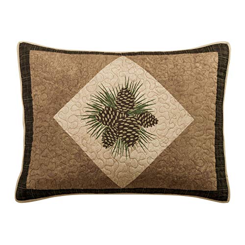 Donna Sharp Full/Queen Bedding Set - 3 Piece - Antique Pine Lodge Quilt Set with Full/Queen Quilt and Standard Pillow Shams - Machine Washable
