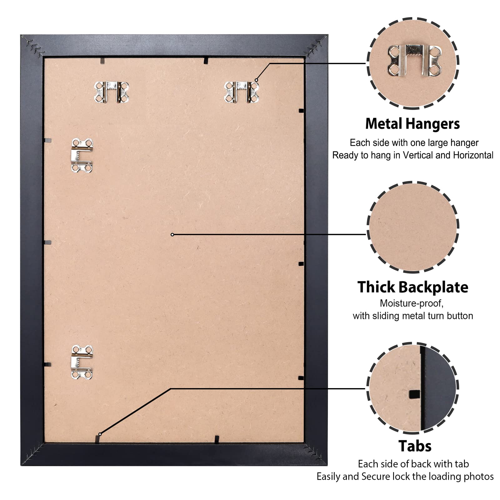 LaVie Home 30 x 42 Poster Frame Black, Display Pictures 27x40 with Mat or 30x42 Without Mat, Stable and Sturdy Picture Frame and Polished Plexiglass, Horizontal and Vertical Format of The Wall(1 Pack)