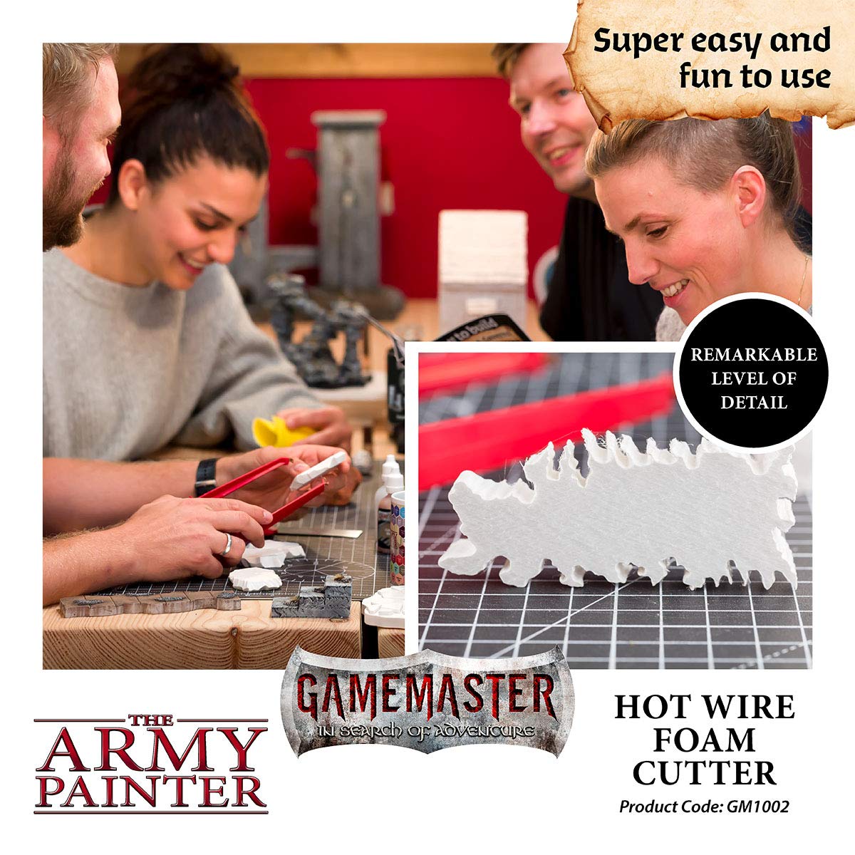 The Army Painter - GameMaster Hot Wire Foam Cutter - Hotwire Foam Cutting Tool and Styrofoam Cutter for Dungeon & Terrain and Wargames Scenery - Foam Board Cutter for Carving and Sculpting XPS Foam