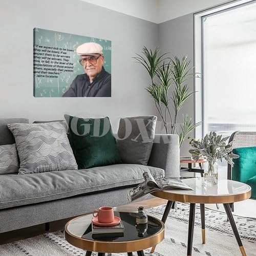 DEVINK Educator Jaime Escalante Famous Quotes Art Poster Aesthetic Art Deco Living Room Bedroom Decor Prints Frame-style 20x16inch(50x40cm)