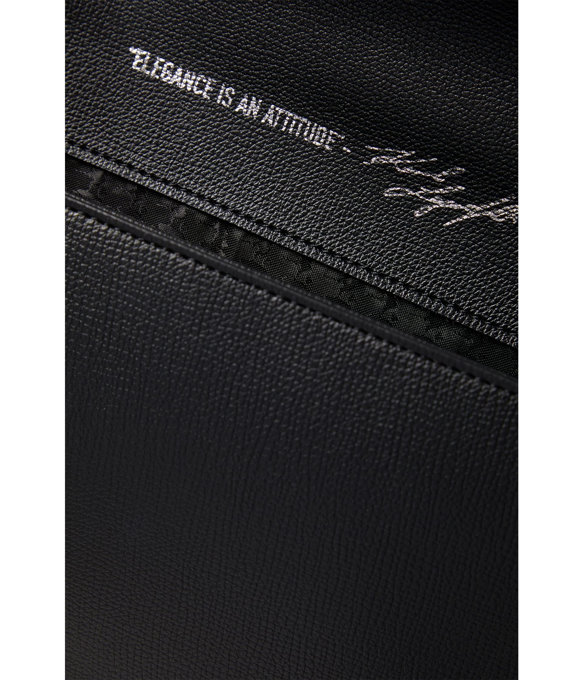 Karl Lagerfeld Paris Simone Logo Crossbody, Black/Black/White