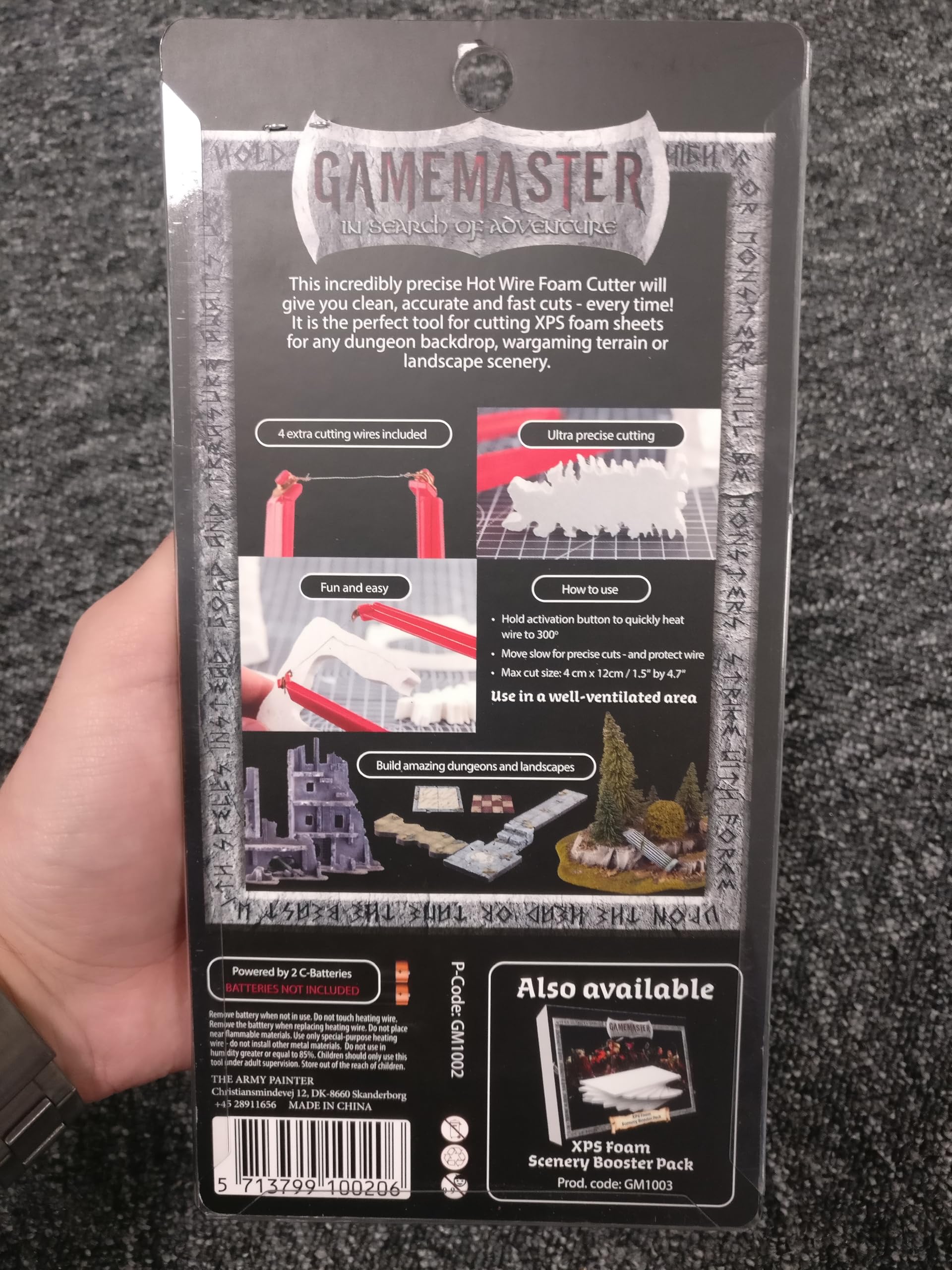 The Army Painter - GameMaster Hot Wire Foam Cutter - Hotwire Foam Cutting Tool and Styrofoam Cutter for Dungeon & Terrain and Wargames Scenery - Foam Board Cutter for Carving and Sculpting XPS Foam