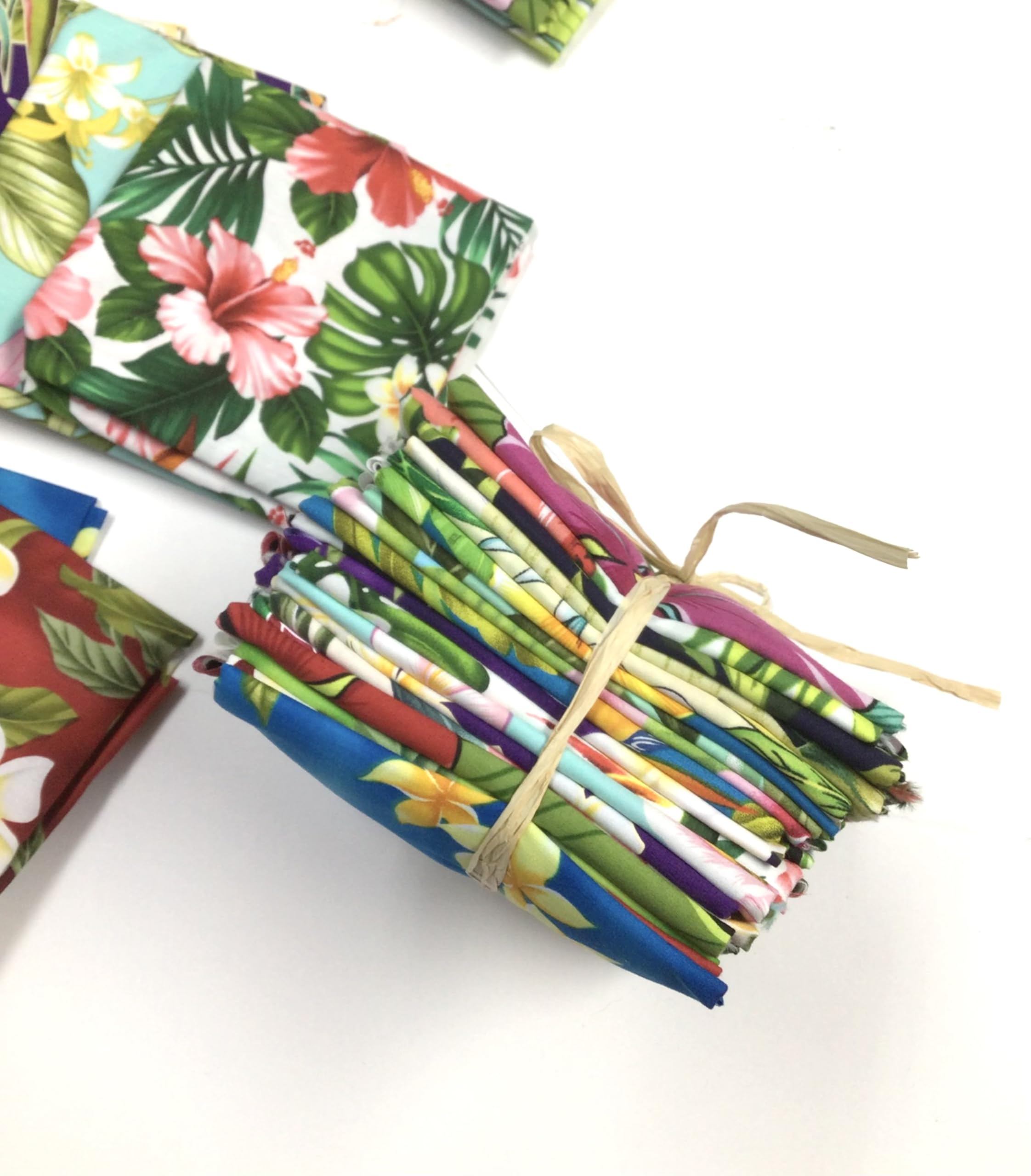 Hawaiian Print Tropical Fat Quarter Bundles 20 Pieces 5 Yards Total No Duplicates