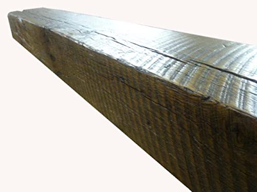 Reclaimed Barnwood Beam Fireplace Mantel (Wood, 4"x6"x72")