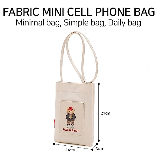Women Small Crossbody Phone Bag Mini Cell Phone Shoulder Bag Travel Shoulder Purse Tote Bag - Ivory