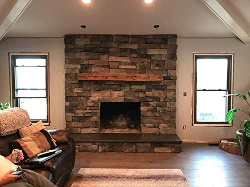 Reclaimed Barnwood Beam Fireplace Mantel (Wood, 4"x6"x72")