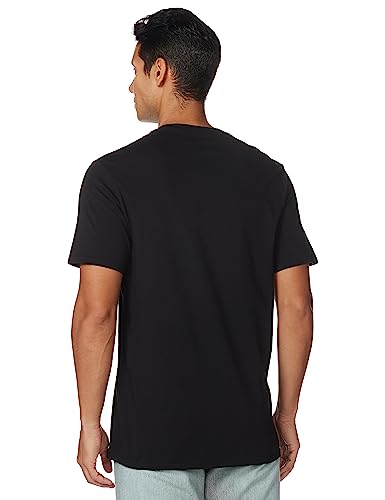 Karl Lagerfeld Paris mens Classic Karl Character Short Sleeve Crew Neck T-shirt T Shirt, Black, Medium US