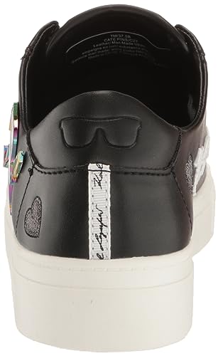 Karl Lagerfeld Paris Cate Shoes β Sneakers for Women with Iconic KLP Pins, Deep Black, 5