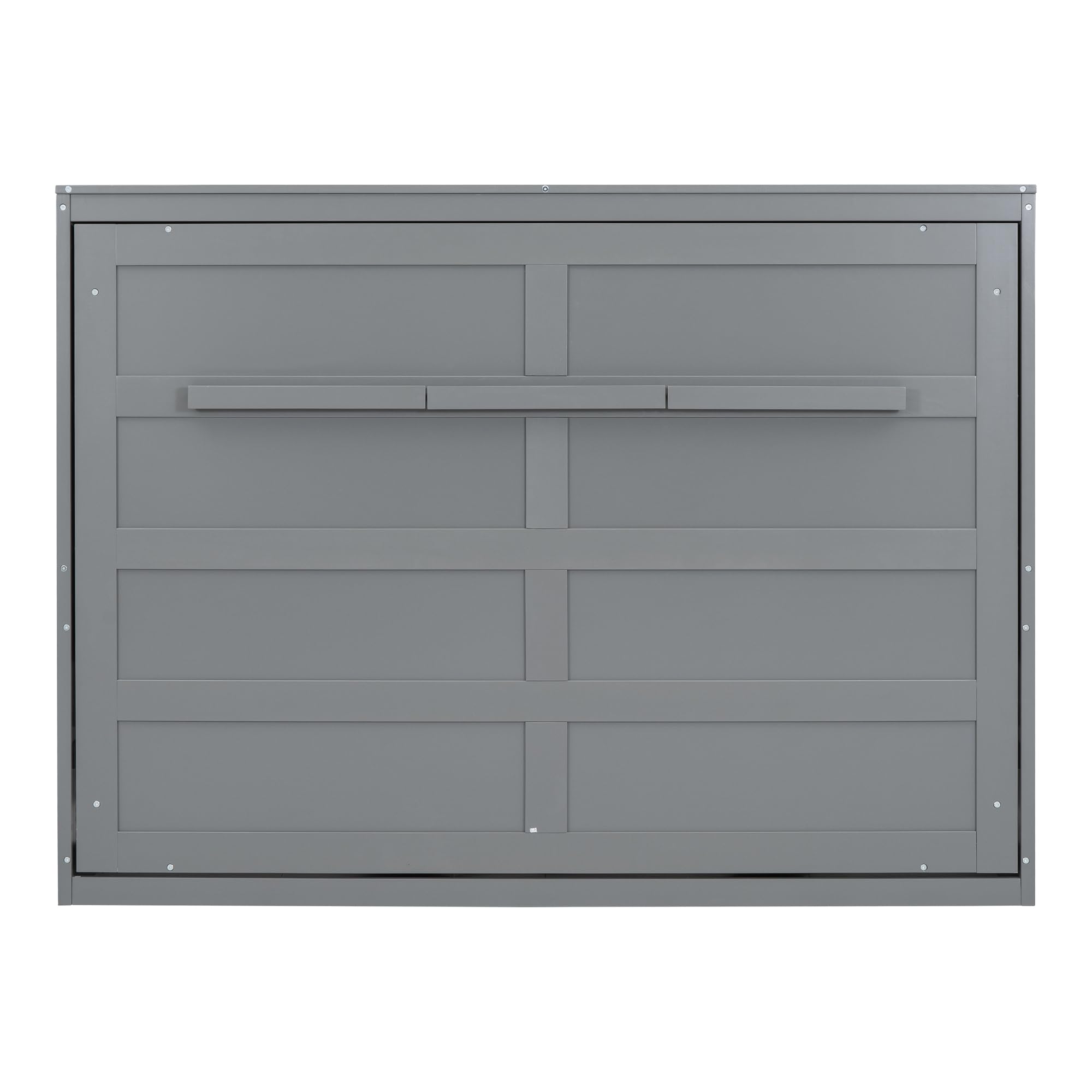 Harper & Bright Designs Full Size Murphy Bed, Wall Bed Full Platform Bed, No Box Spring Needed, Gray