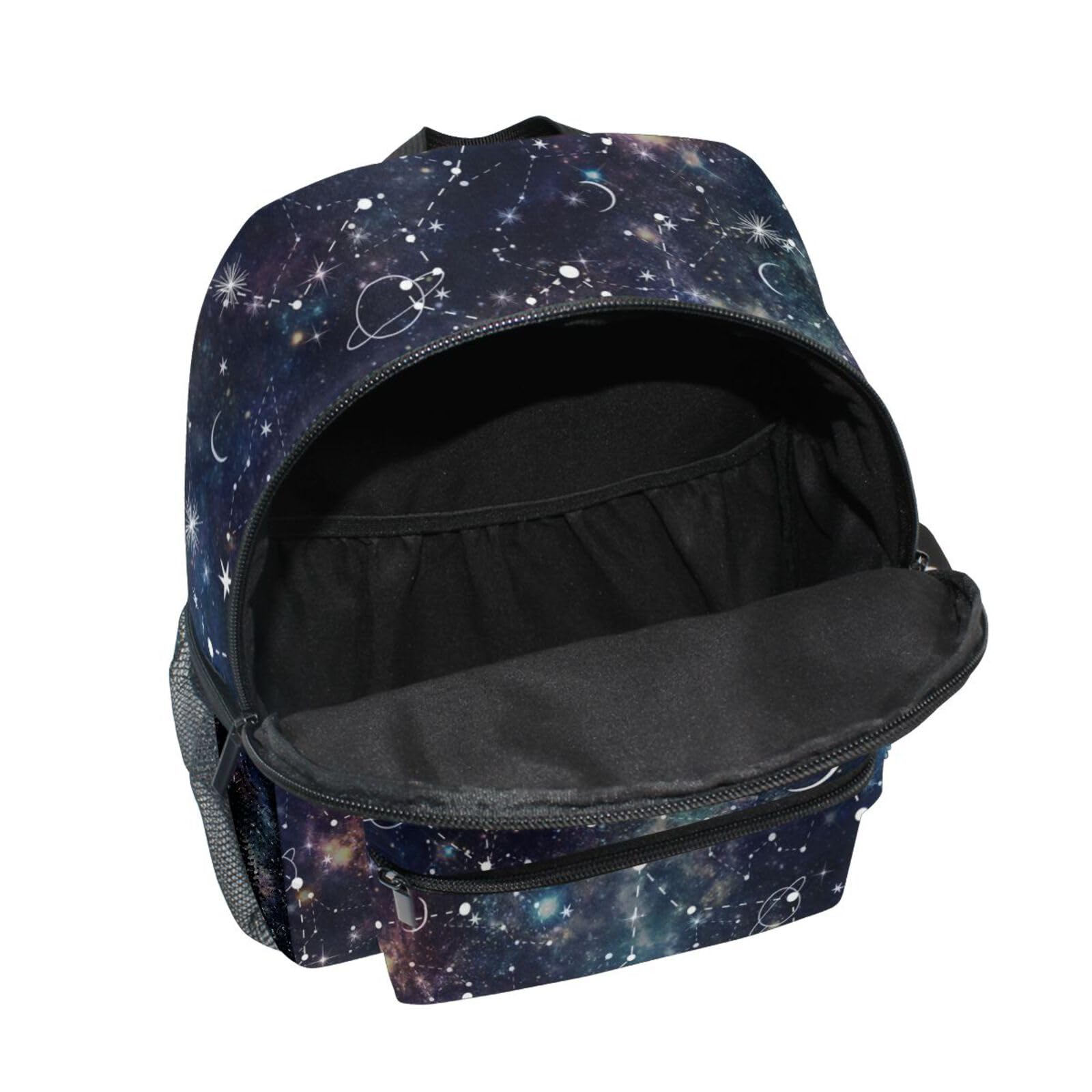 OREZI Night Time Planet And Star Constellation Galaxy Pattern Kids Backpack,Toddler Schoolbag Preschool Bag Travel Bacpack for Little Boy Girl
