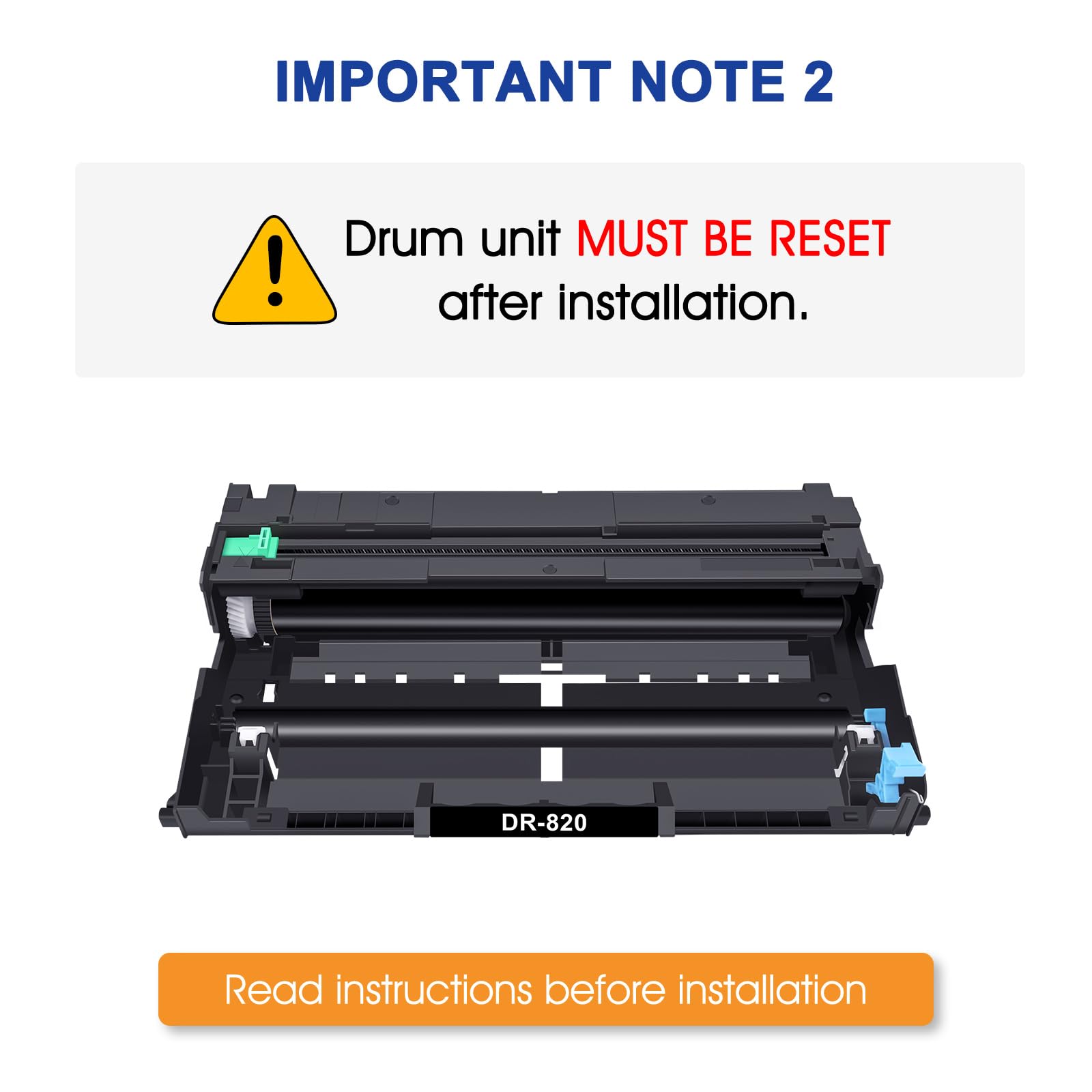 Toner Bank Compatible DR820 Drum Unit Replacement for Brother DR820 DR-820 DR 820 Work with Brother HL-L6200DW MFC-L5850DW HLL6200DW MFC-L5900DW MFC-L5700DW HL-L5200DW MFC-L6800DW Printer-1 Pack