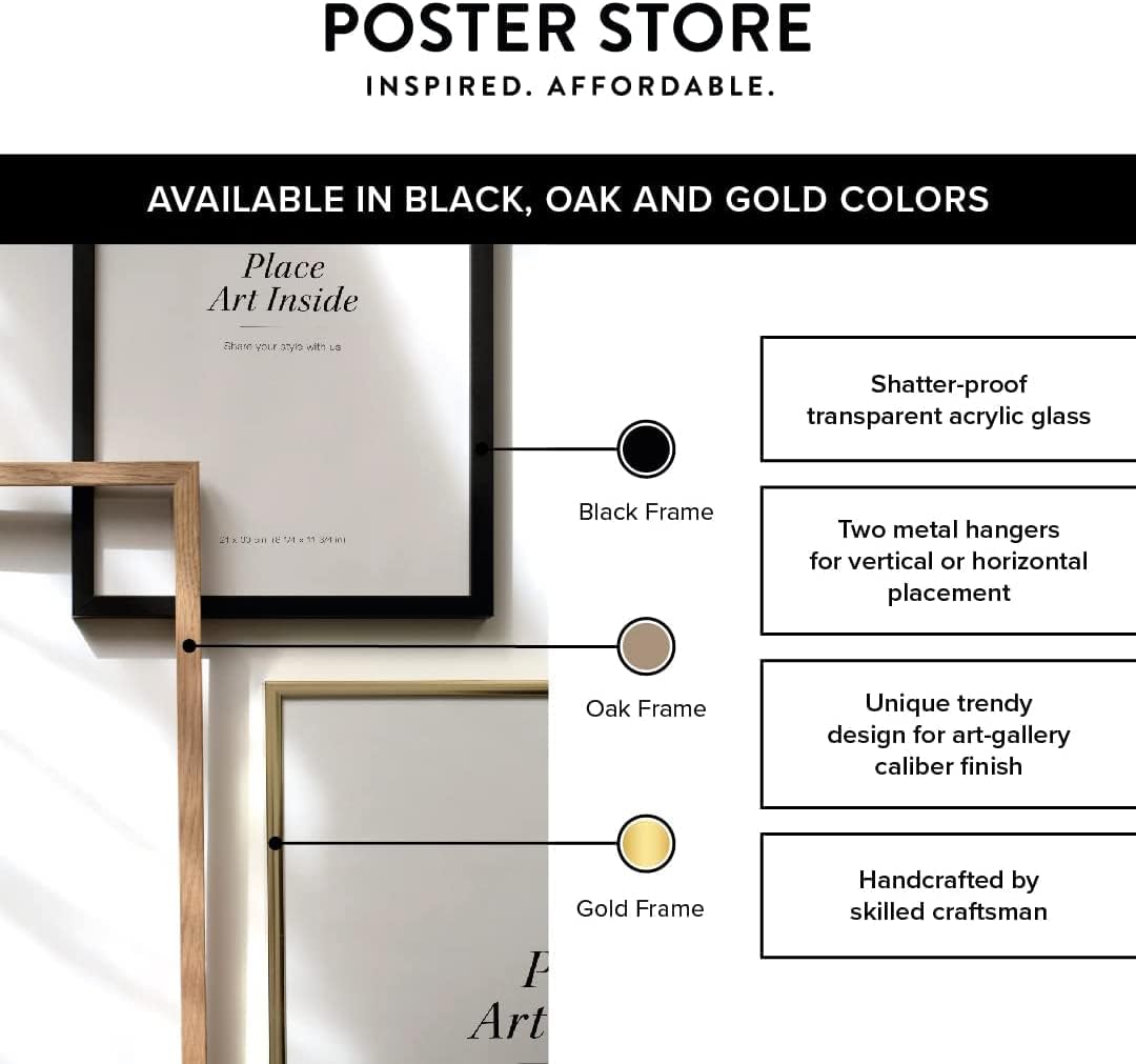 Poster Store 12x16 Oak Wood Picture Frame
