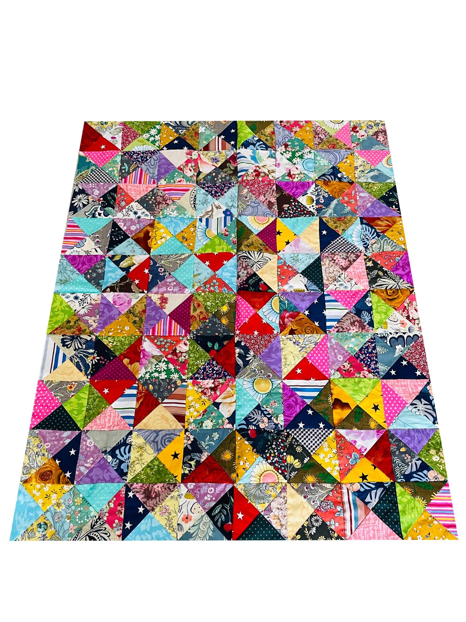 LUMANSUO 50pcs 10" x 10" Cotton Quilting Fabric Squares Fat Quarter Bundles Fabric for DIY Craft Patchwork,Floral
