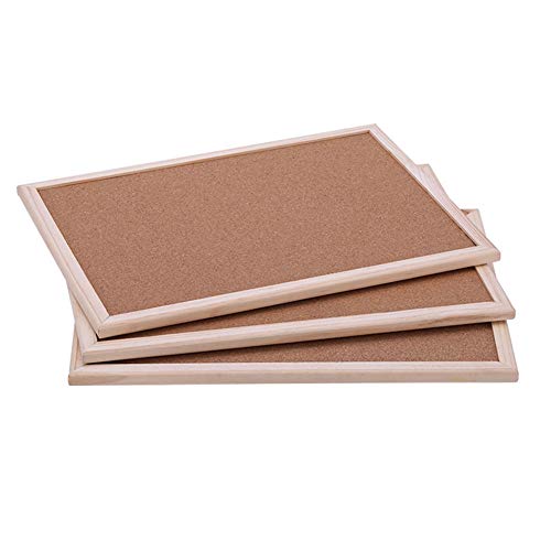 7777777 4Pcs Bulletin Board Cork Board Conference Message Board Wood Frame Photo Wall 50X40cm