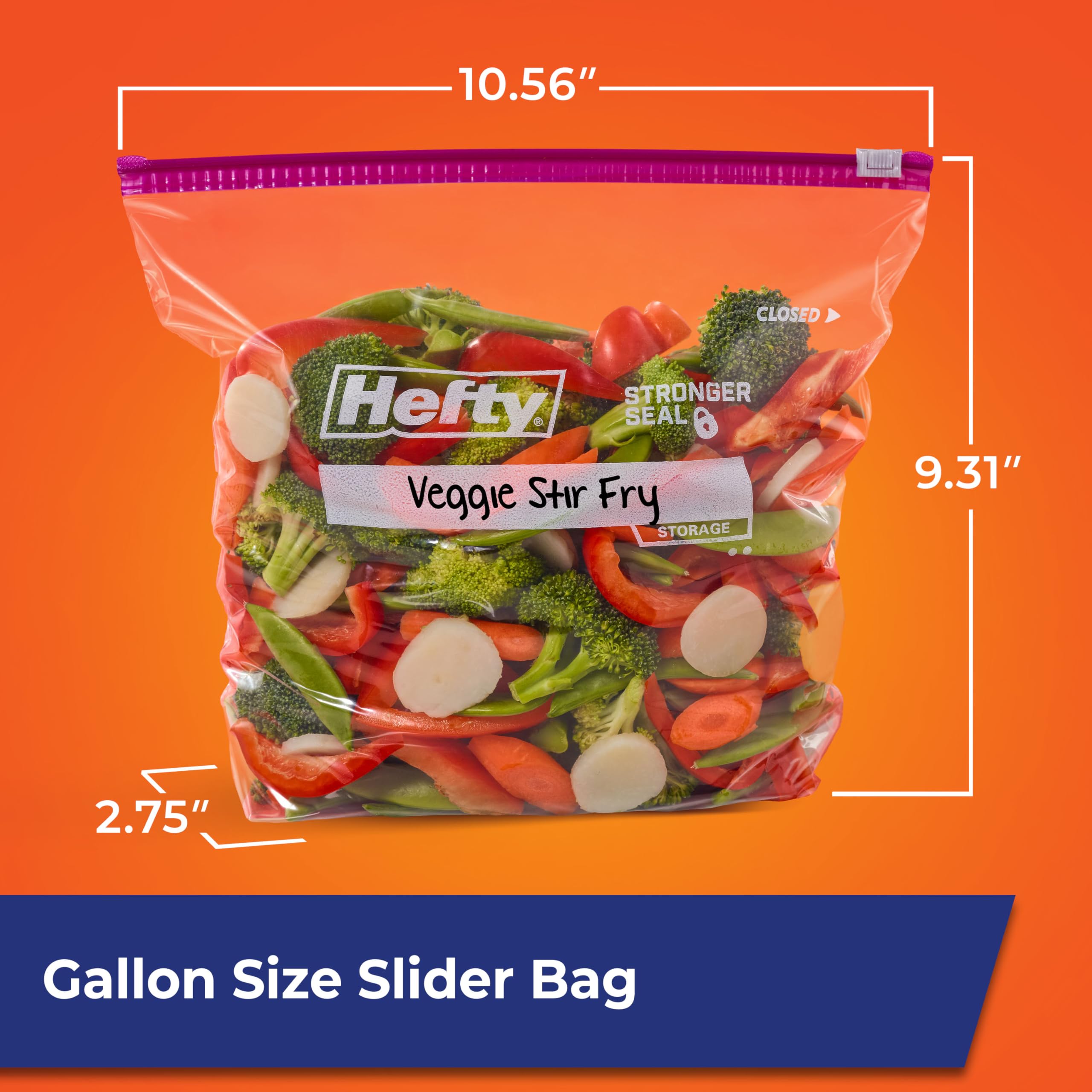 Hefty Slider Storage Bags, Gallon Size, 66 Count