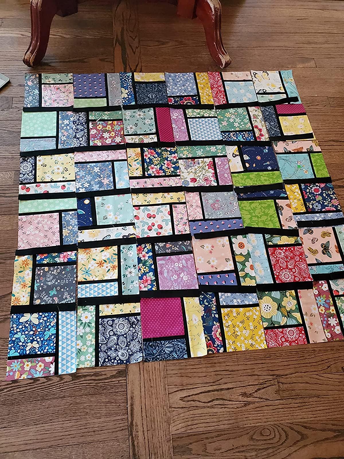 LUMANSUO 50pcs 10" x 10" Cotton Quilting Fabric Squares Fat Quarter Bundles Fabric for DIY Craft Patchwork,Floral