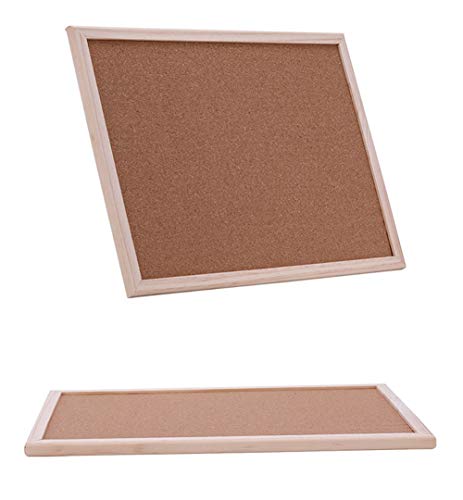 7777777 4Pcs Bulletin Board Cork Board Conference Message Board Wood Frame Photo Wall 50X40cm