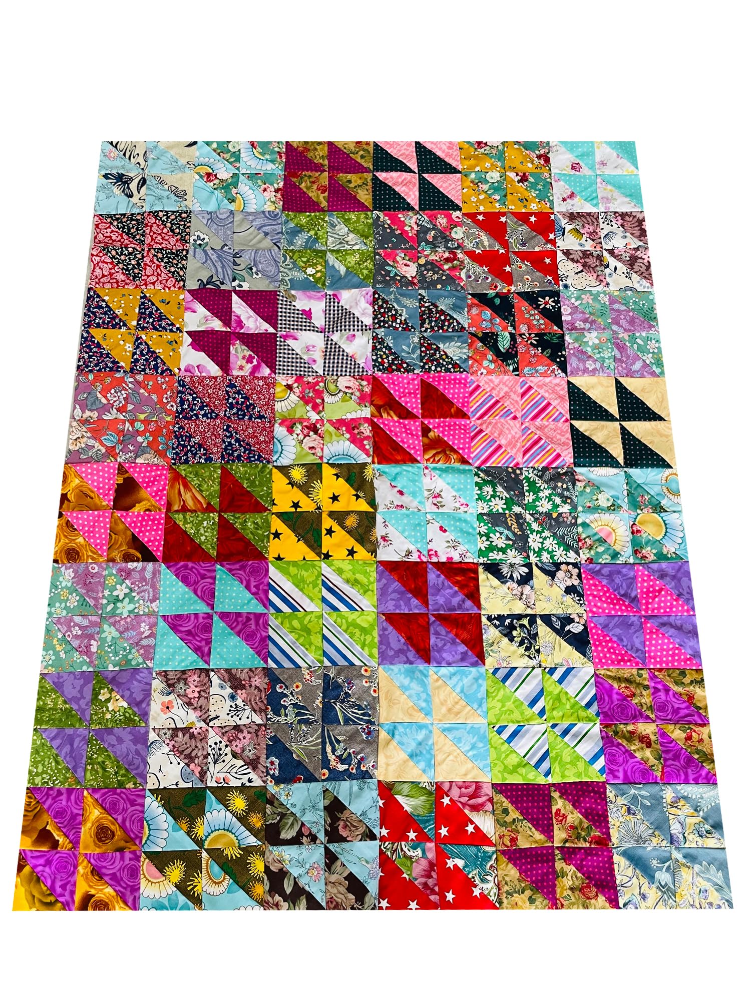 LUMANSUO 50pcs 10" x 10" Cotton Quilting Fabric Squares Fat Quarter Bundles Fabric for DIY Craft Patchwork,Floral