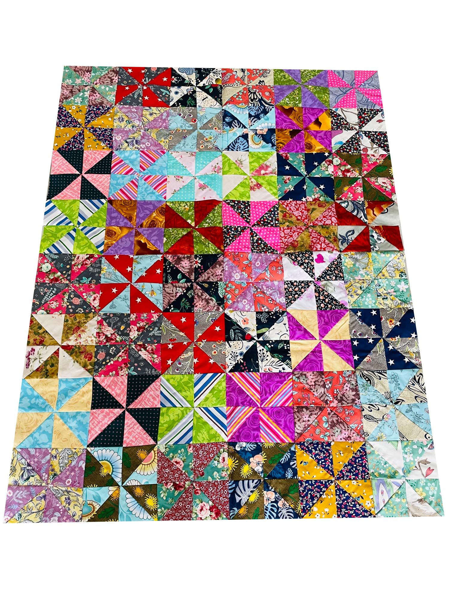 LUMANSUO 50pcs 10" x 10" Cotton Quilting Fabric Squares Fat Quarter Bundles Fabric for DIY Craft Patchwork,Floral