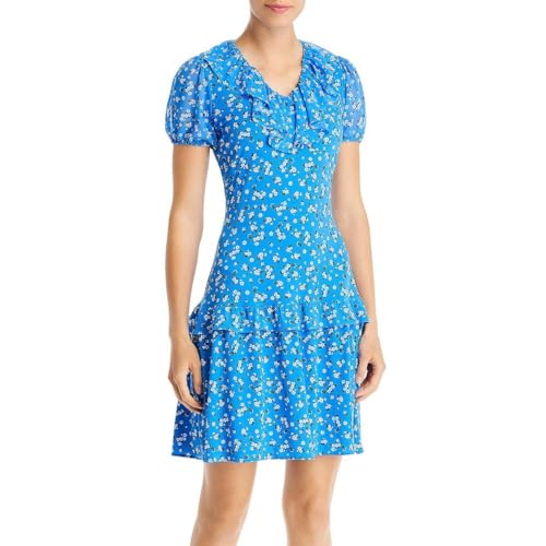 KARL LAGERFELD PARIS Women's Tierd Flow Summer Dress, SPR SNC BL MLT, 2