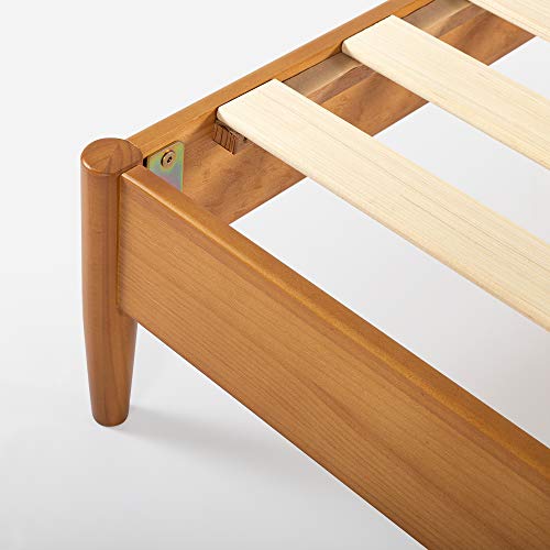 ZINUS Allen Mid Century Wood Platform Bed Frame / Solid Wood Foundation / Wood Slat Support / No Box Spring Needed / Easy Assembly, Queen