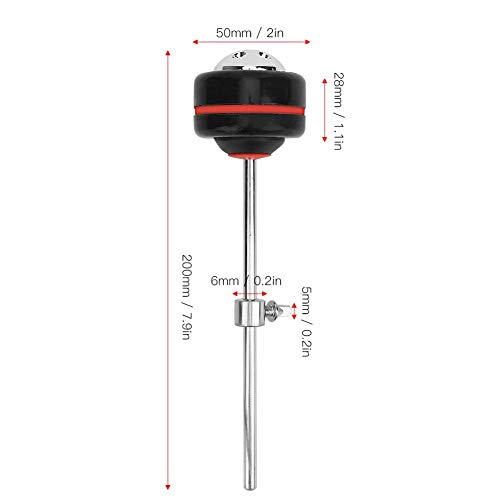 LetCart High-End Drumstick-Drum Beater Hammer Musical Instrument Accessories Metal + Silicone(黑色)